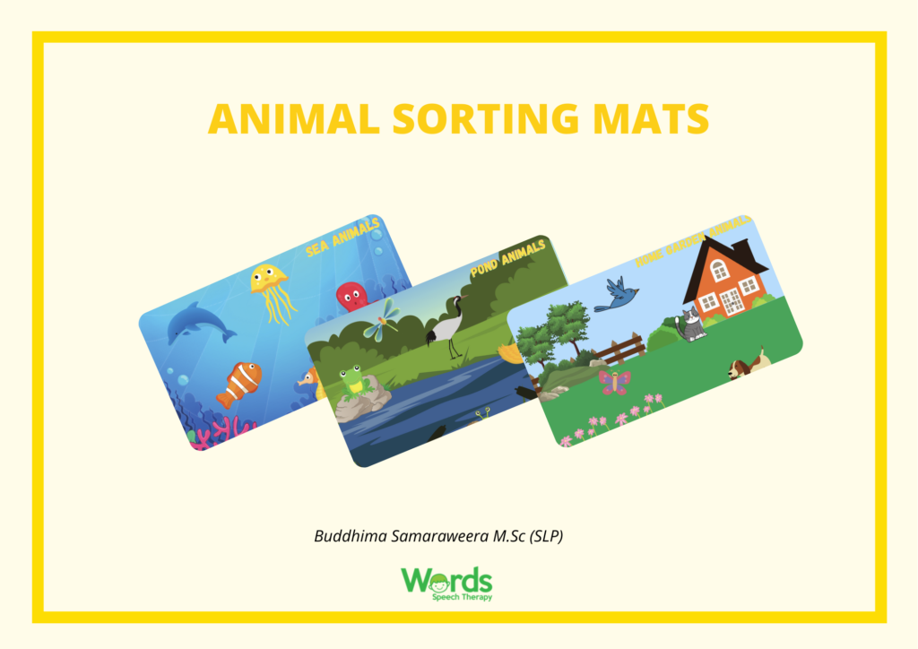 Animals sorting – Words Speech Therapy