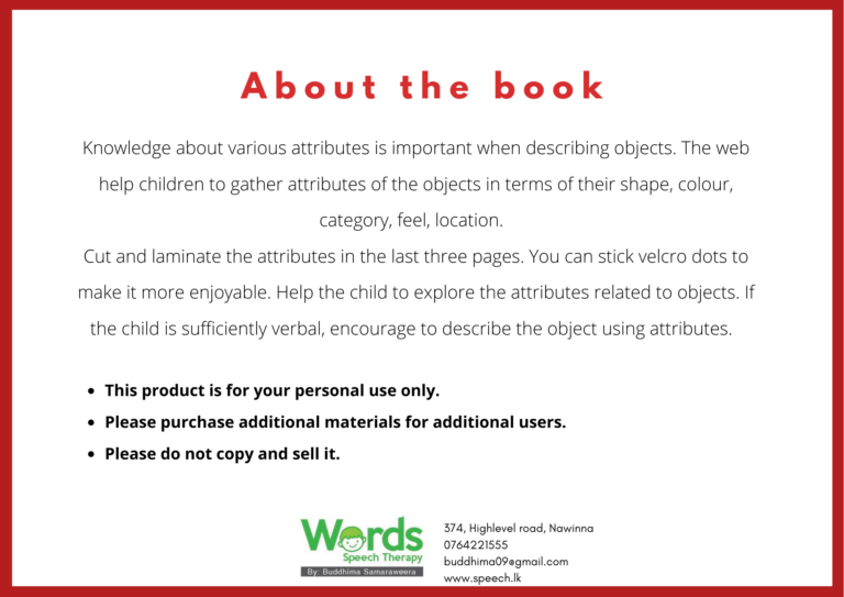 Attributes – Words Speech Therapy