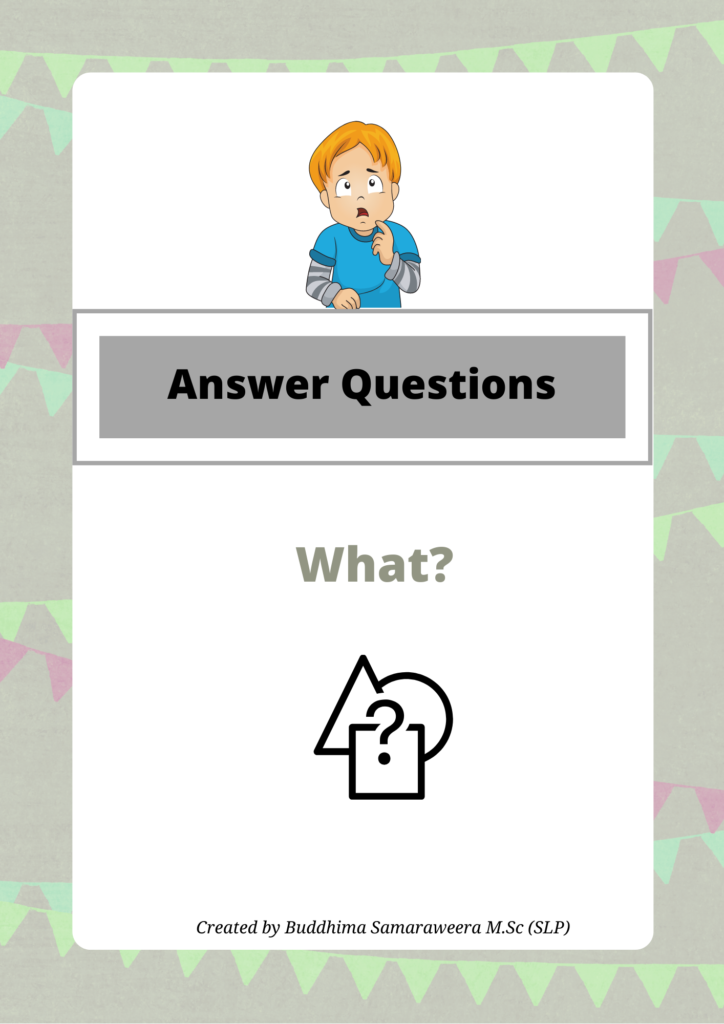 What questions – Words Speech Therapy