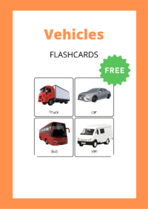 Flashcards-Vehicles – Words Speech Therapy